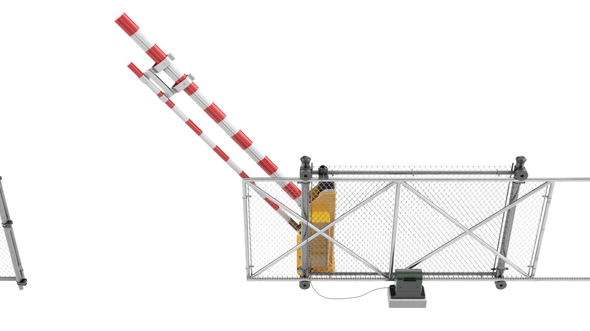 3D Fence With Automatic Gate - TurboSquid 2318819