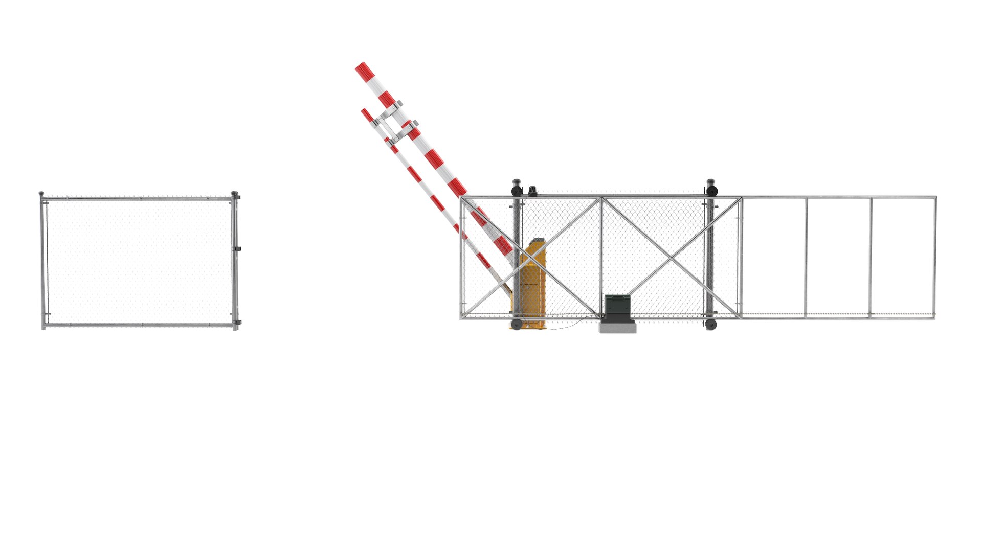 3D Fence With Automatic Gate - TurboSquid 2318819