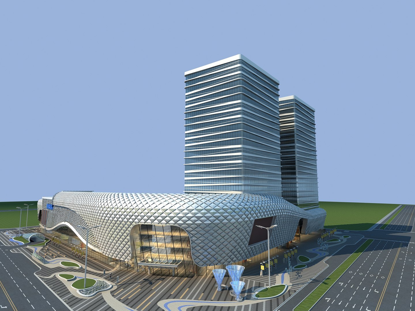 3D Plaza Complex - TurboSquid 1726354