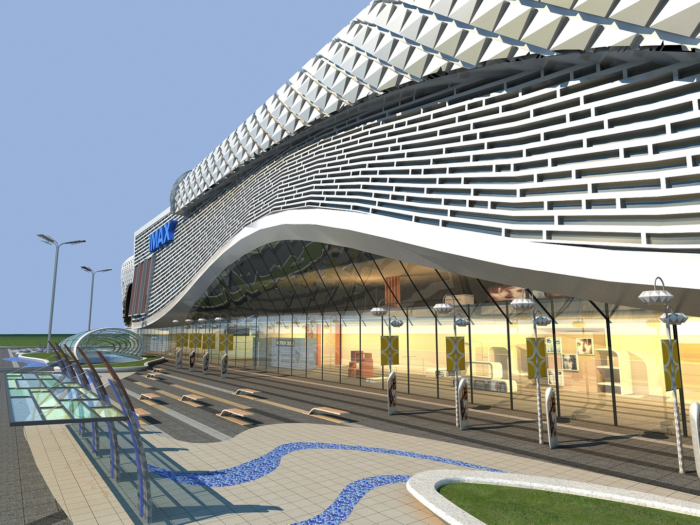 3D Plaza Complex - TurboSquid 1726354