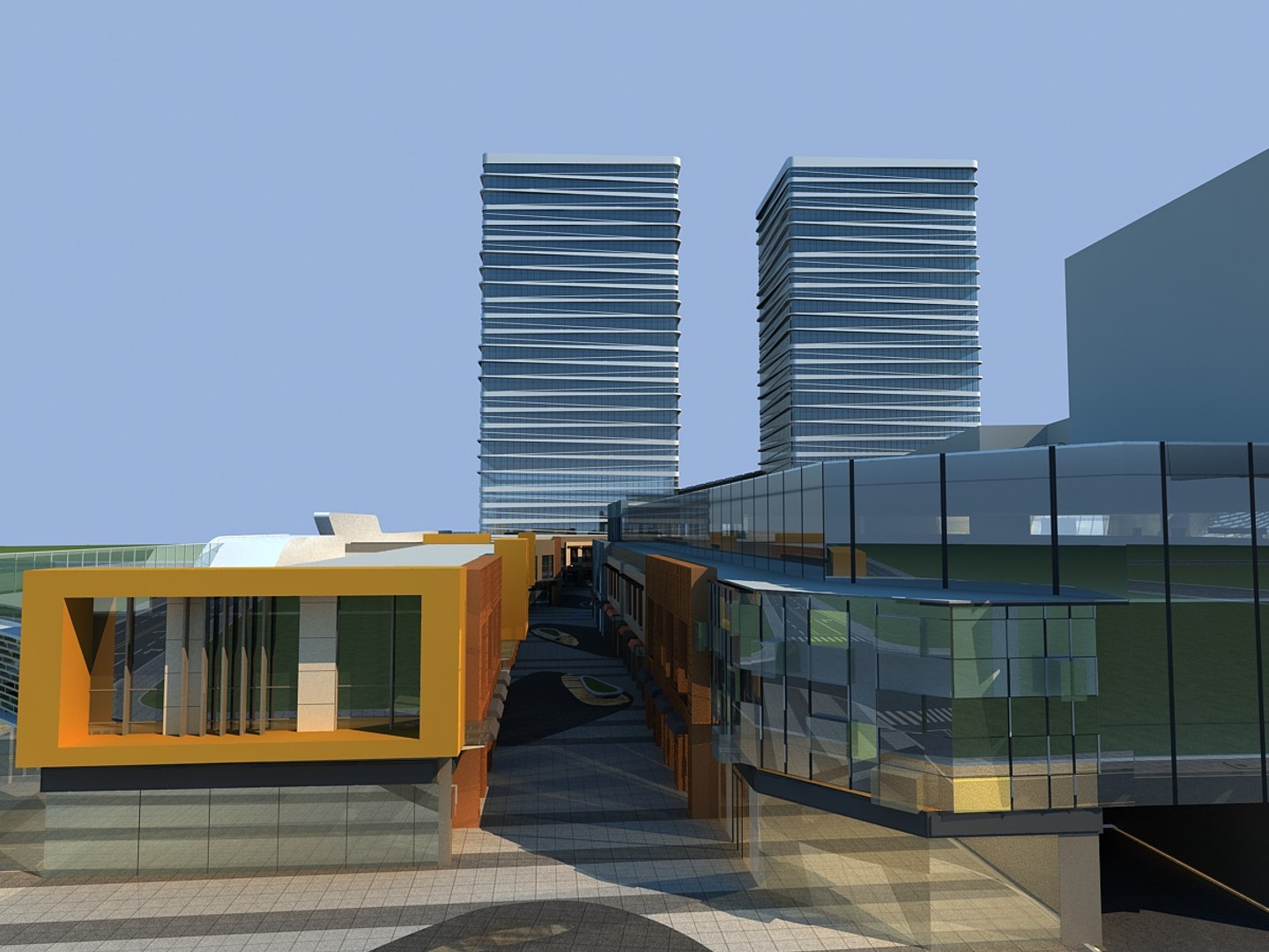 3D Plaza Complex - TurboSquid 1726354