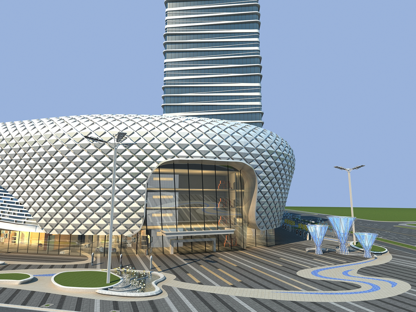 3D Plaza Complex - TurboSquid 1726354