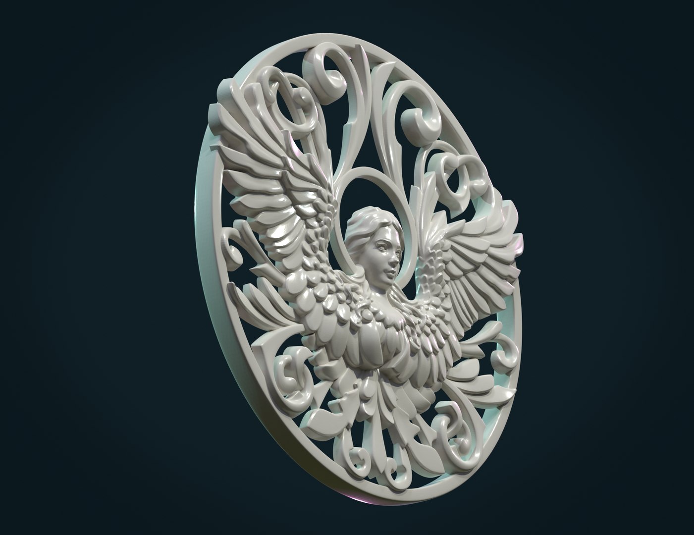 Angel Scroll Pendant 3D - TurboSquid 1494254