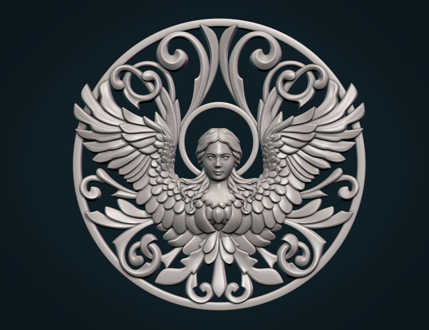 Angel Scroll Pendant 3D - TurboSquid 1494254