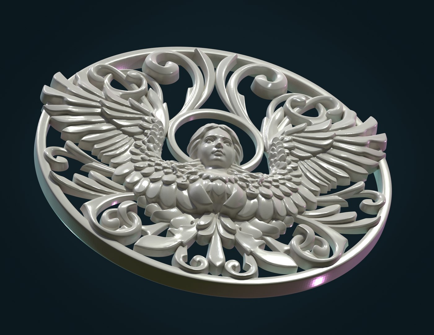 Angel Scroll Pendant 3D - TurboSquid 1494254