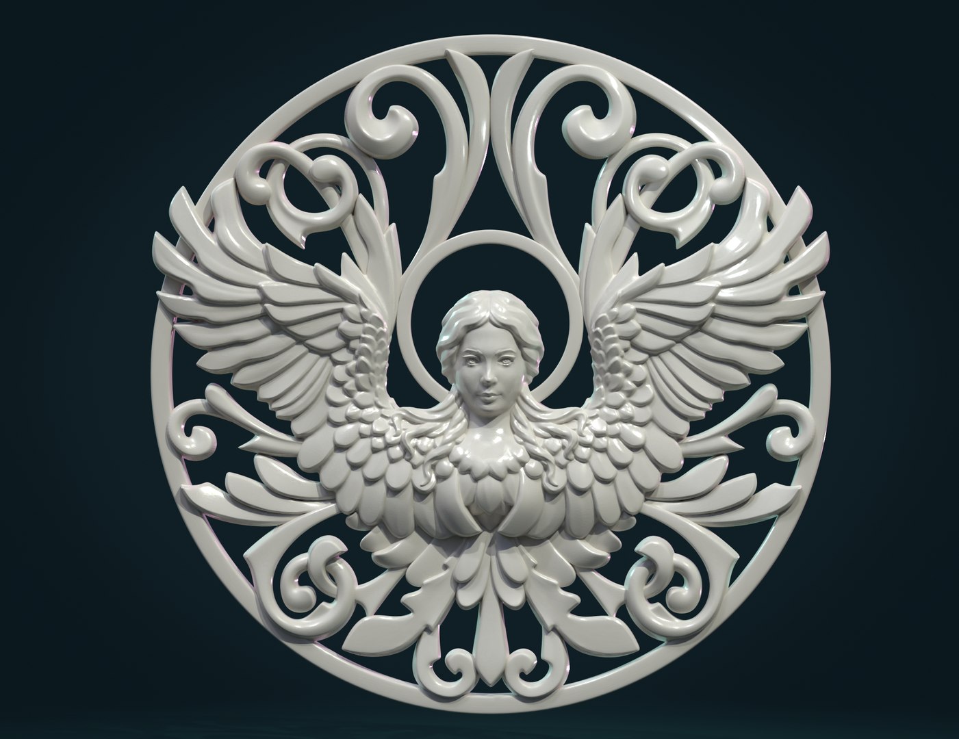 Angel Scroll Pendant 3D - TurboSquid 1494254
