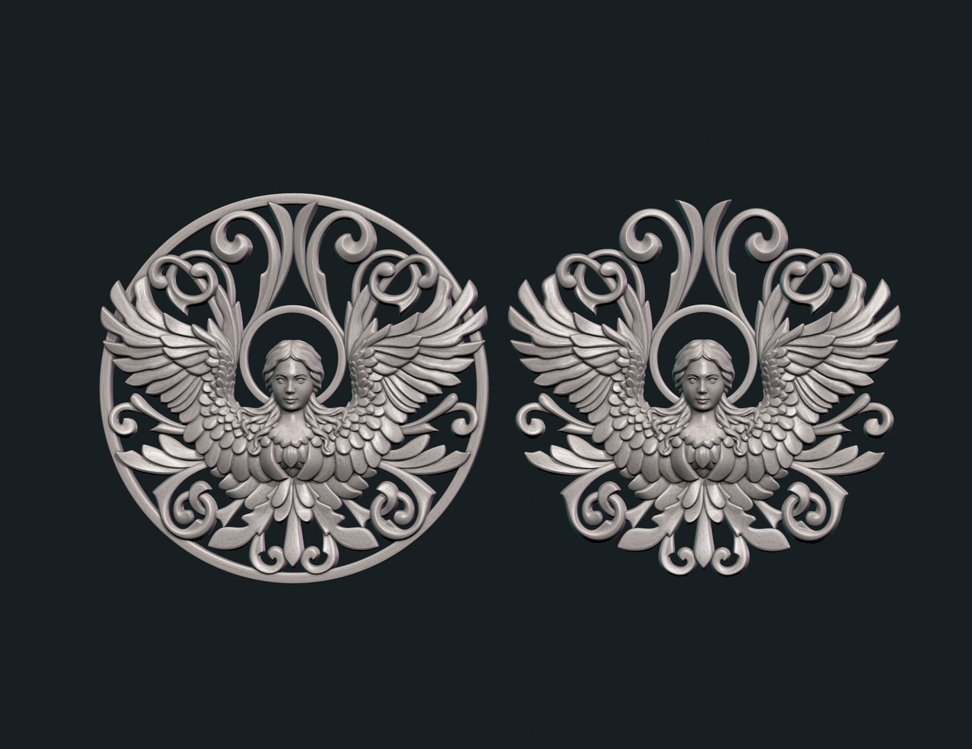 Angel Scroll Pendant 3D - TurboSquid 1494254