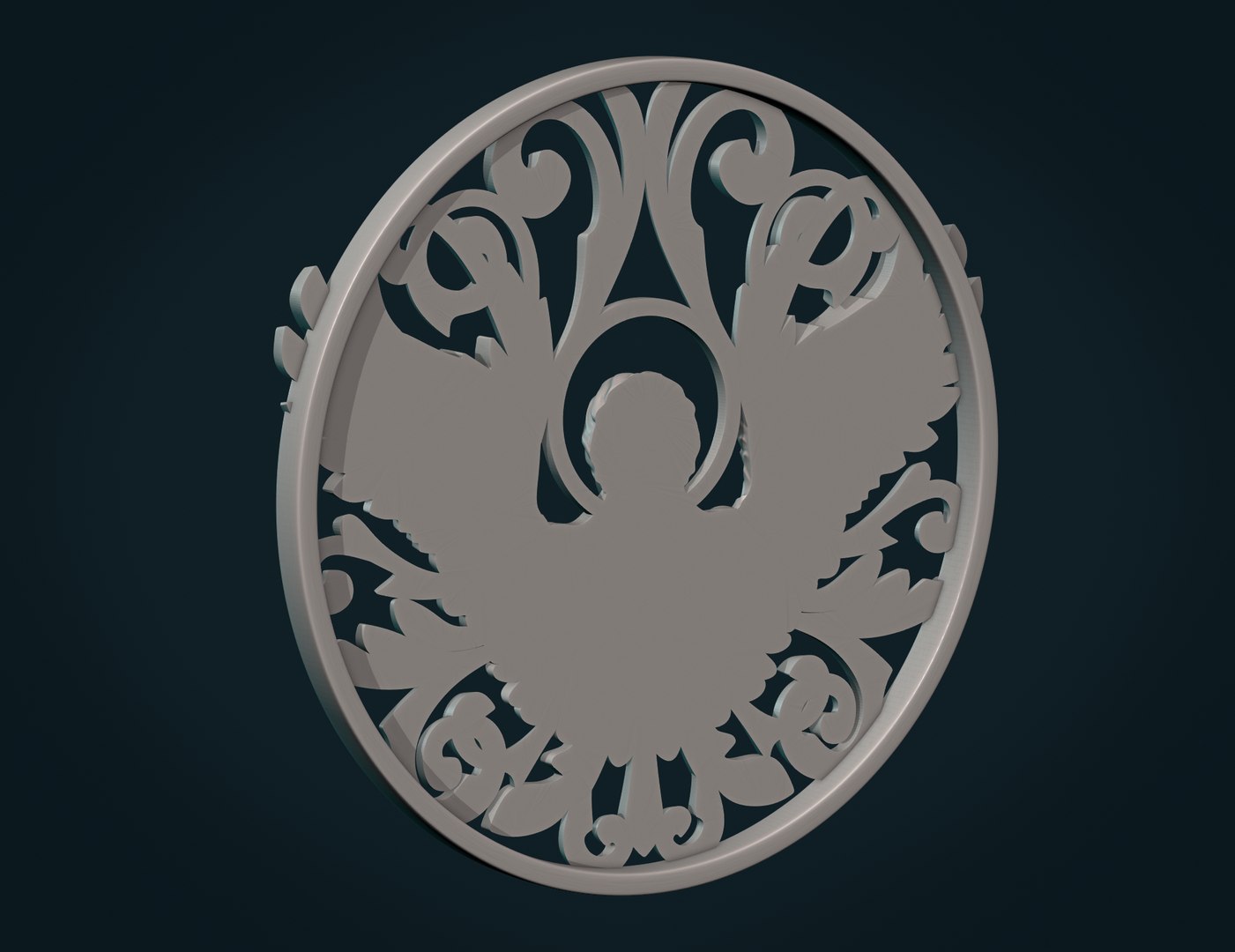 Angel Scroll Pendant 3D - TurboSquid 1494254