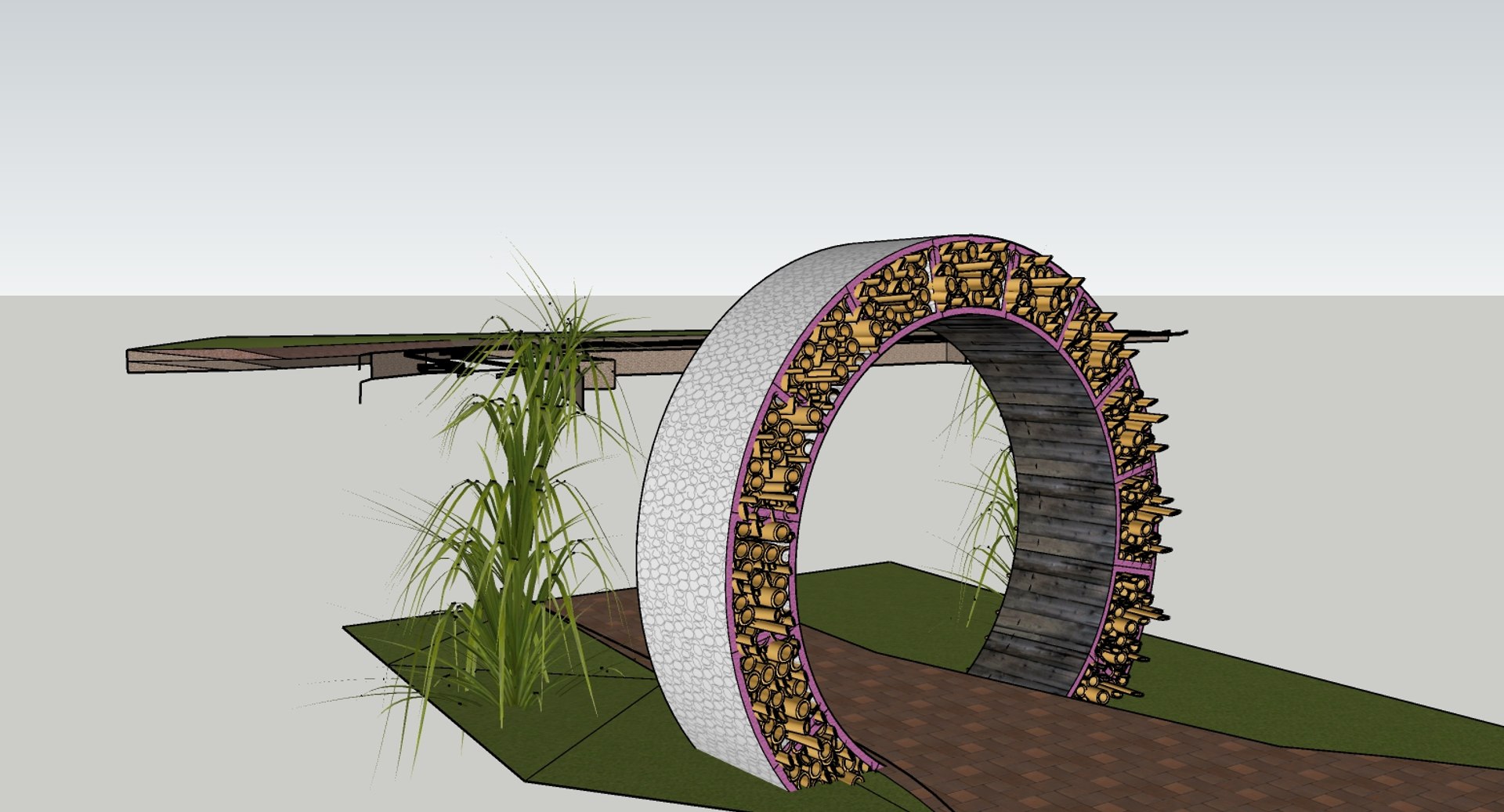 3D Model Bamboo Gateway - TurboSquid 1595645