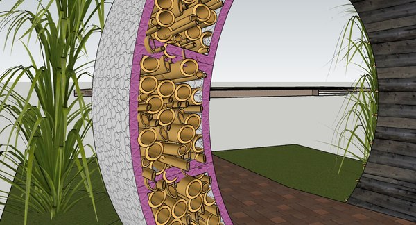 modelo 3d puerta de entrada de bambú - TurboSquid 1595645