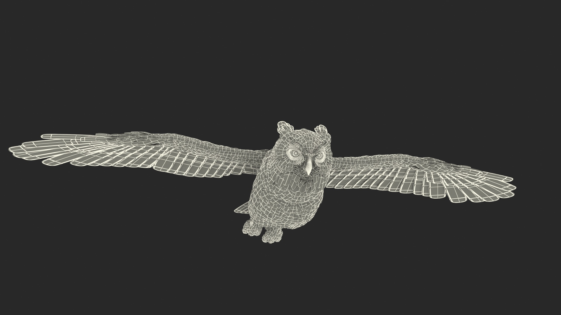 Great Horned Owl Flying 3D - TurboSquid 1518894