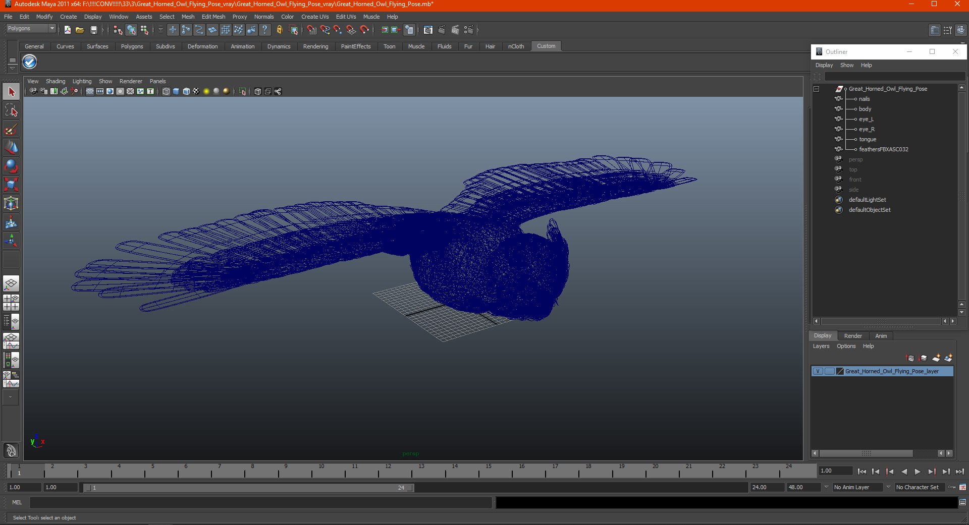 Great horned owl flying 3D - TurboSquid 1518894