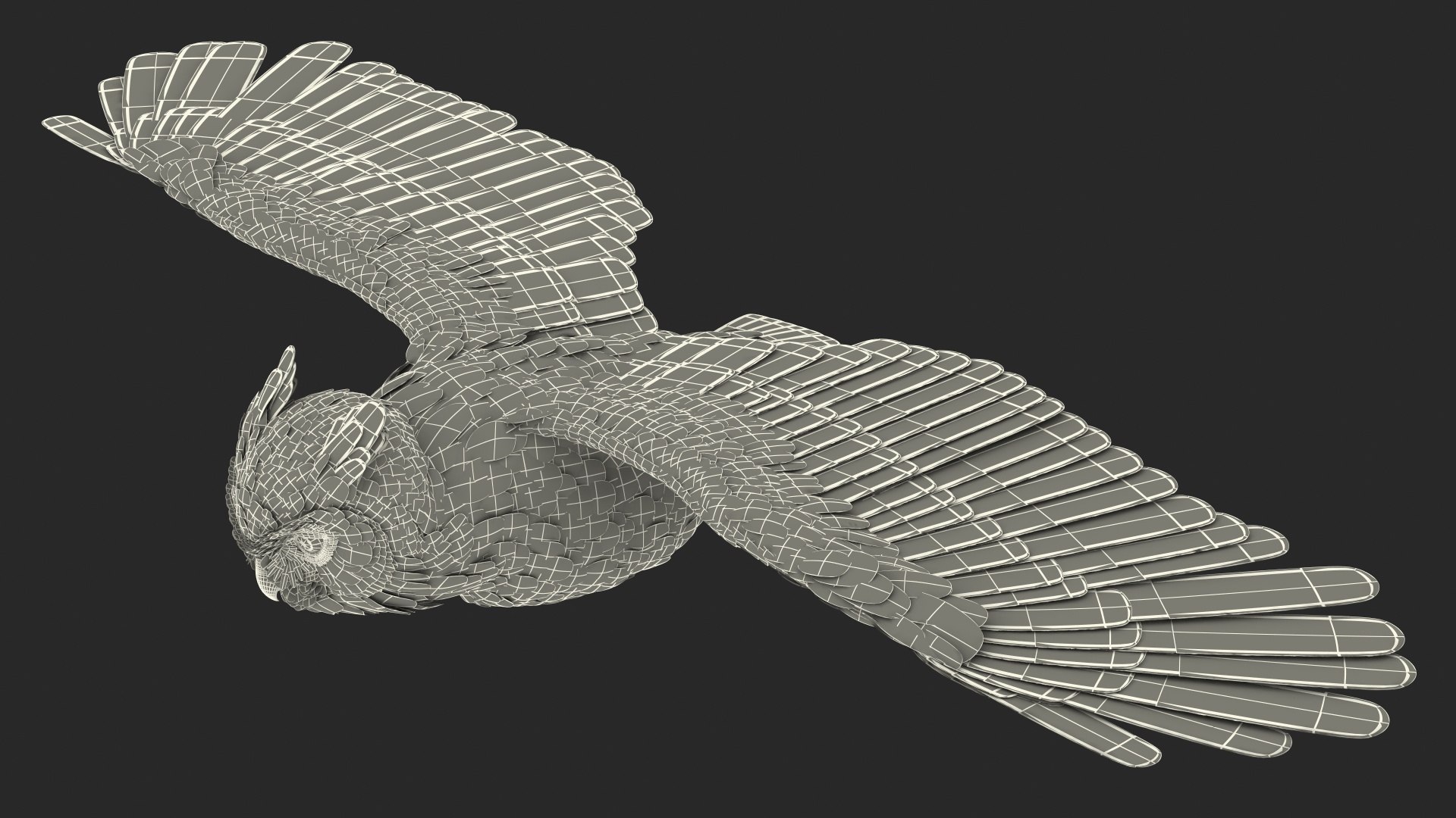 Great horned owl flying 3D - TurboSquid 1518894