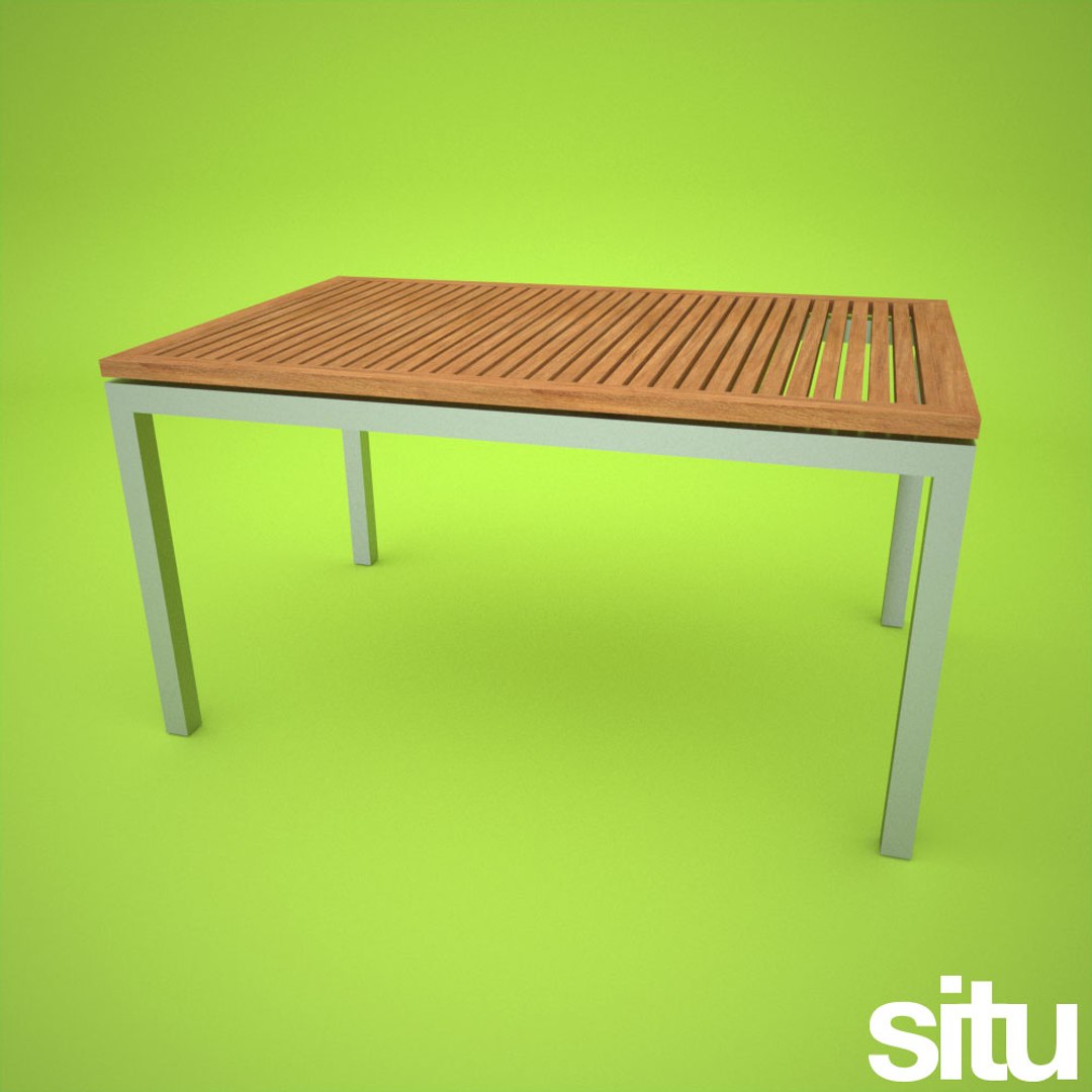 3d Model Contemporary Garden Dining Table