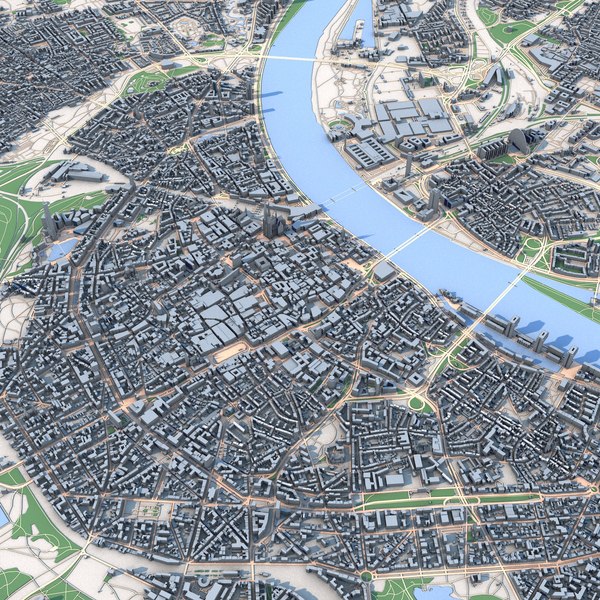 Mapa da cidade de Colônia, Alemanha Modelo 3D - TurboSquid 2309464