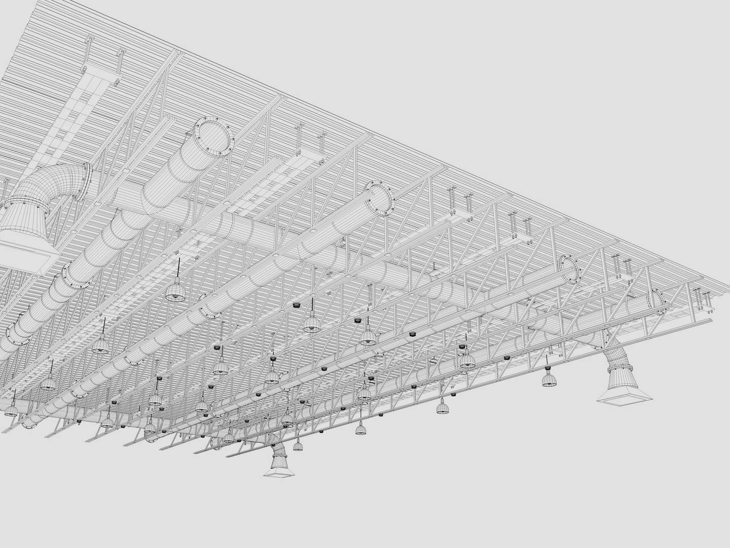 Ceiling Ventilation Pipes 6 3D Model - TurboSquid 2108955