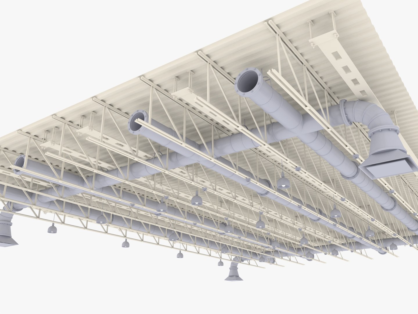 Ceiling Ventilation Pipes 6 3D Model - TurboSquid 2108955