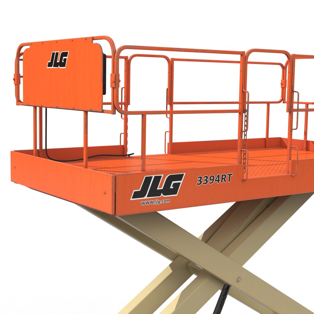 3d Engine Powered Scissor Lift Model