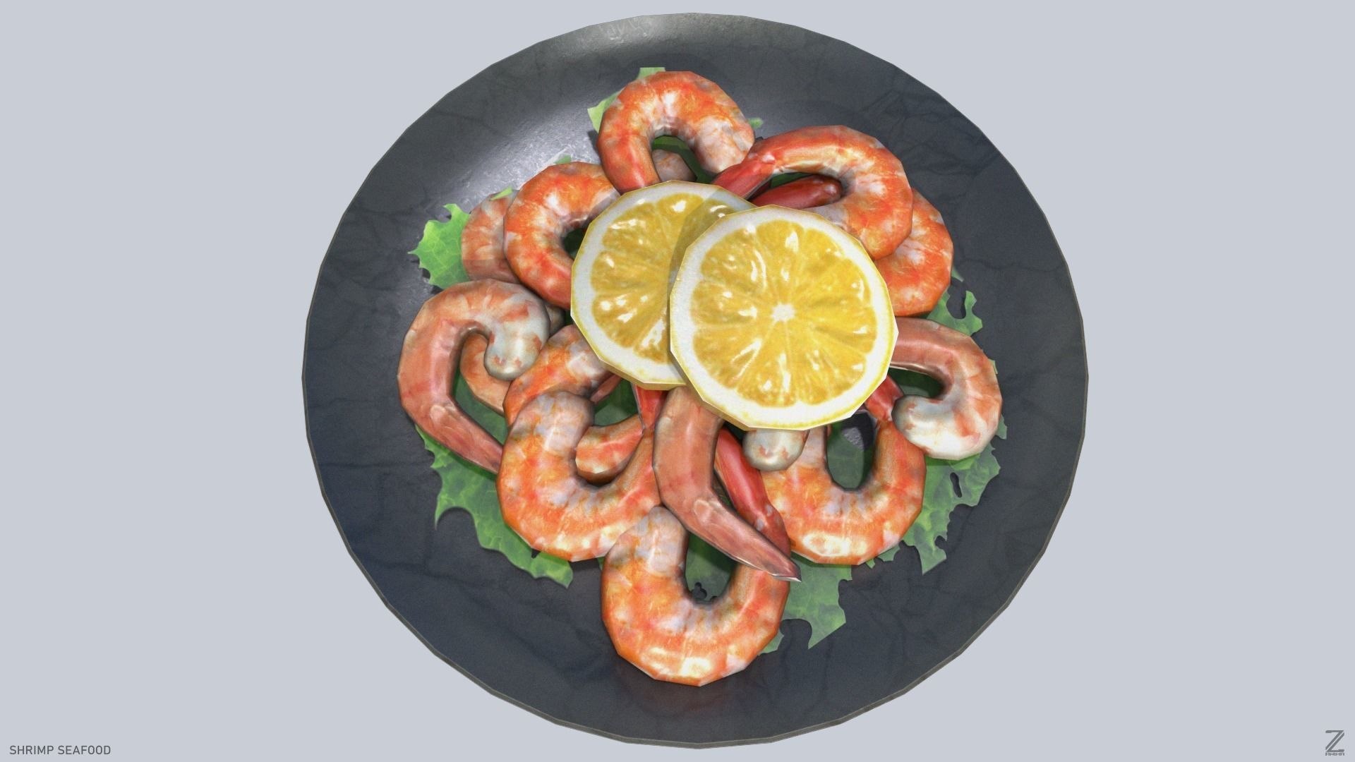 Shrimp Seafood 3D Model - TurboSquid 2396417