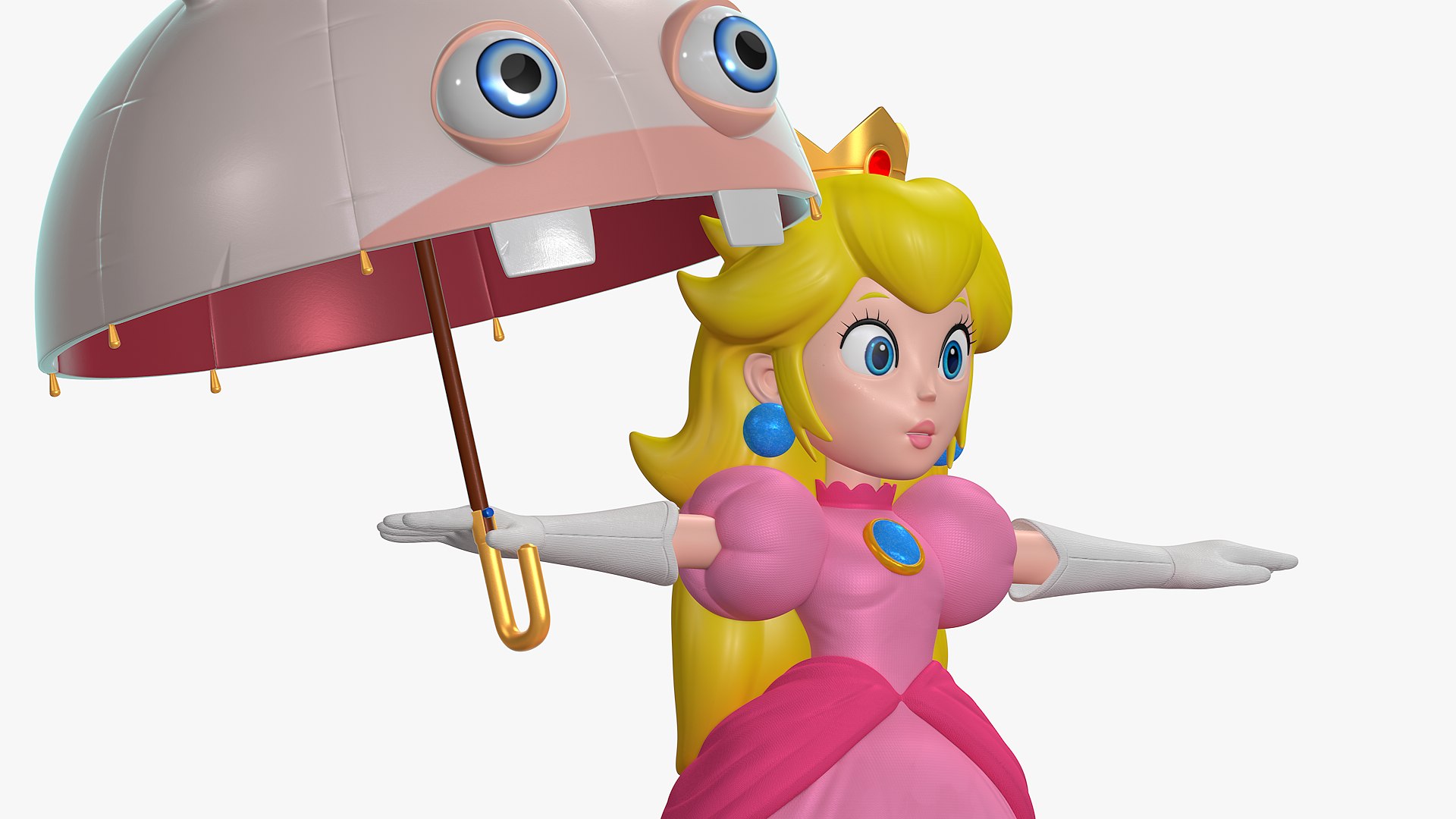 Princess Peach Weapon Character Super Mario Sparks Of Hope 3D ...