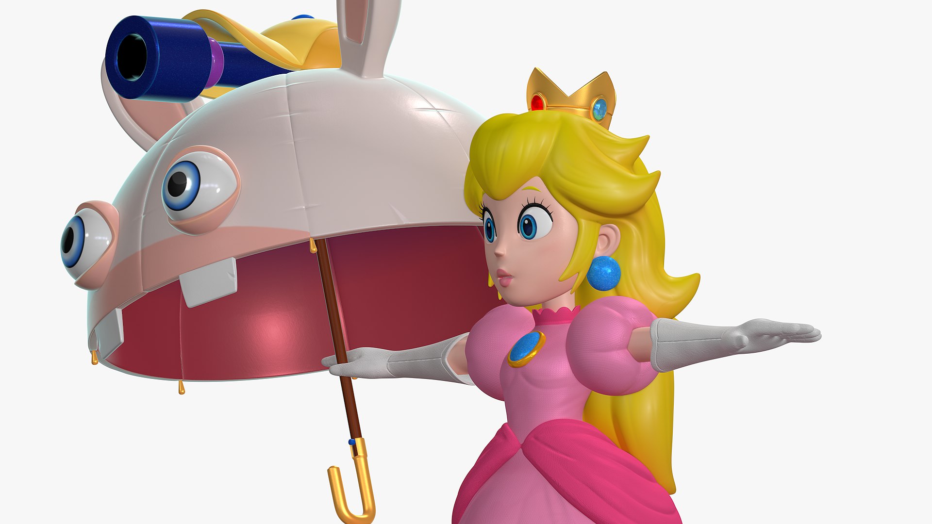 Princess Peach Weapon Character Super Mario Sparks Of Hope 3D ...