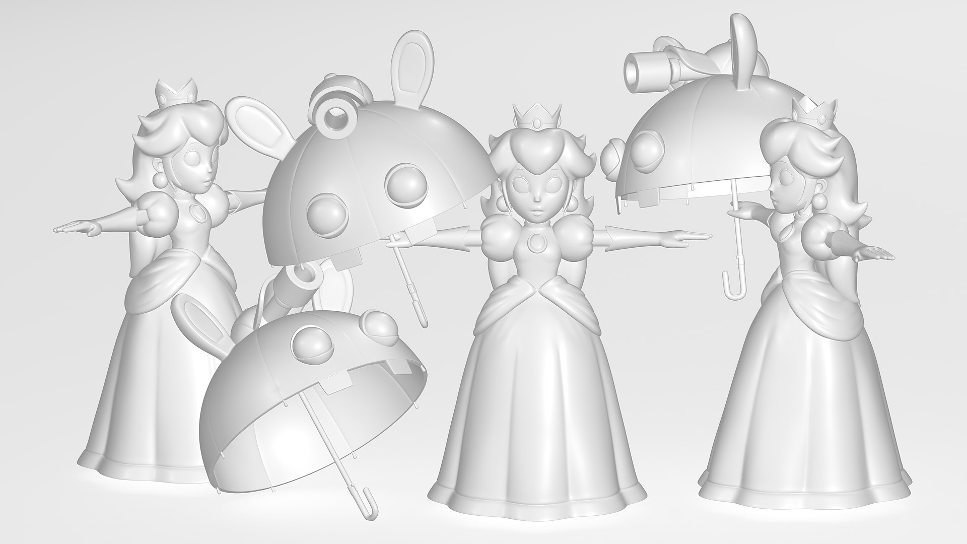 Princess Peach Weapon Character Super Mario Sparks Of Hope 3D ...