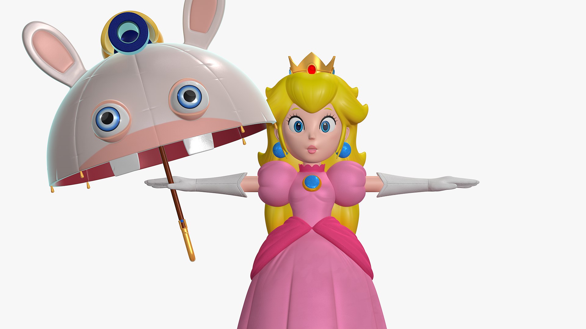 Princess Peach Weapon Character Super Mario Sparks Of Hope 3D ...