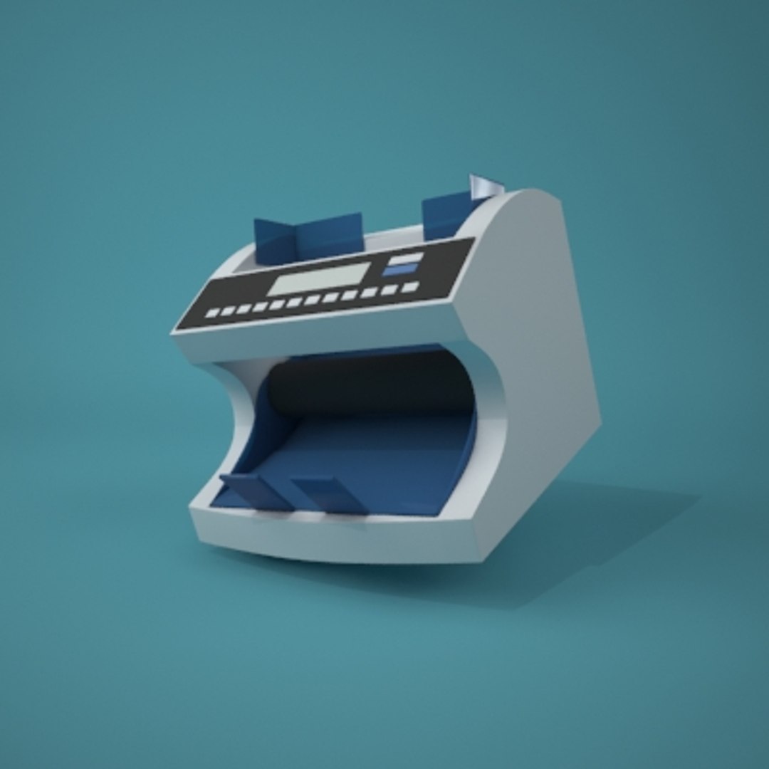 cartoon style money counter 3d model