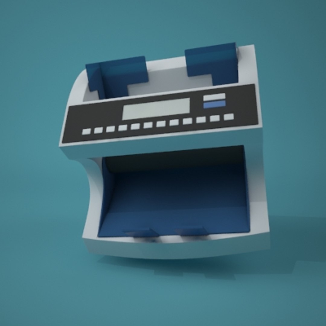 cartoon style money counter 3d model