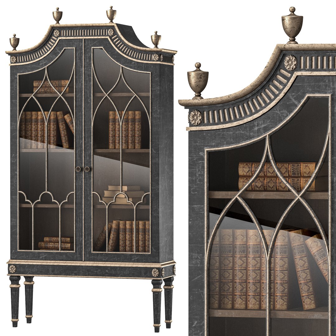 Ebanista saville showcase cabinet 3D - TurboSquid 2122046