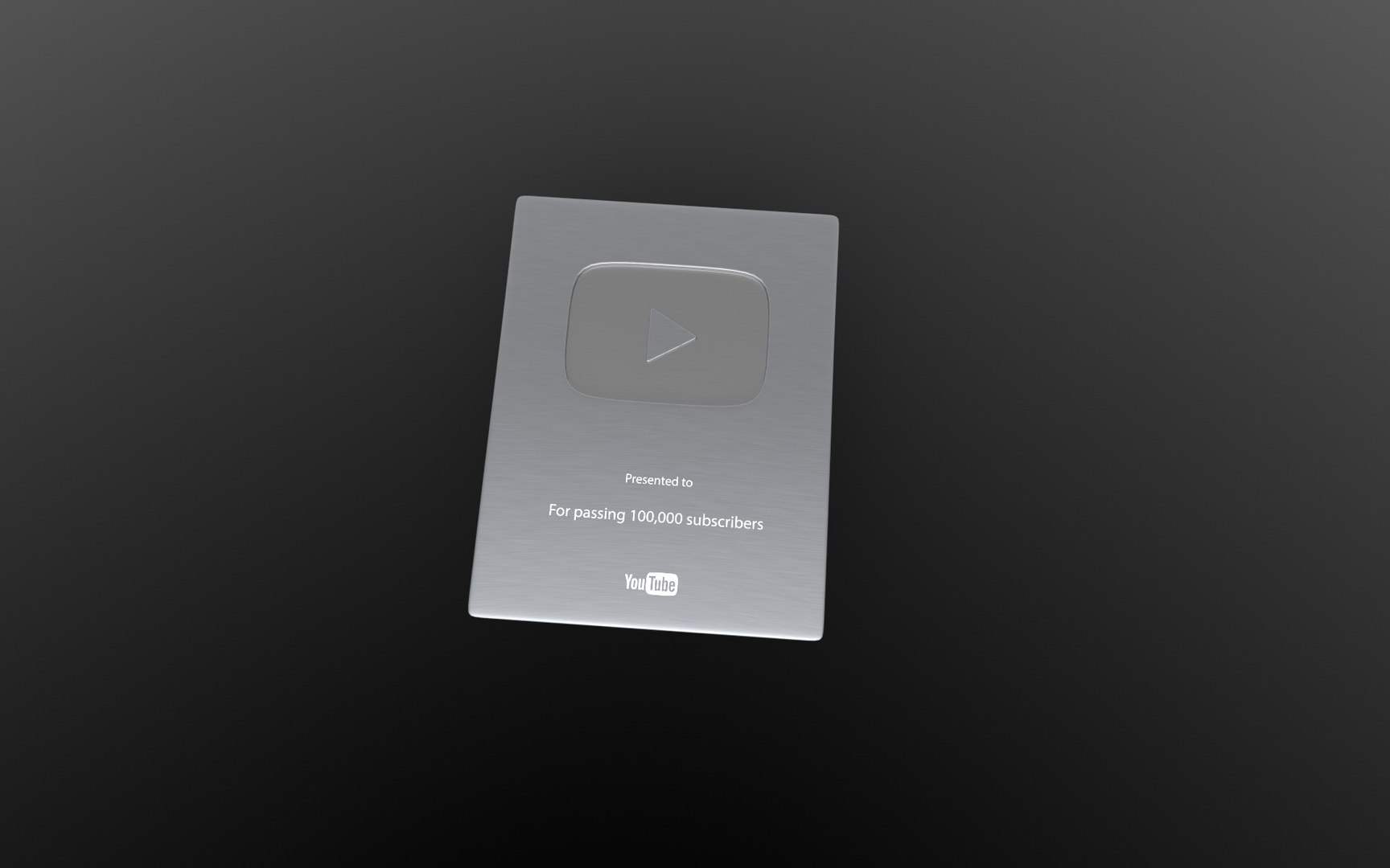 Youtube Playbutton 3D - TurboSquid 1980548