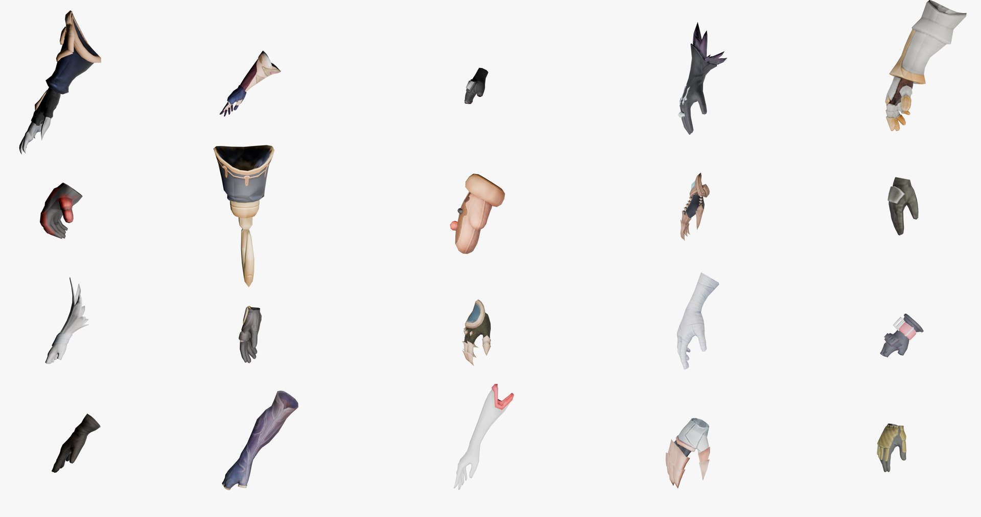 20 STYLIZED GLOVE MODELS PACK 1 - LOW POLY 3D - TurboSquid 2232017