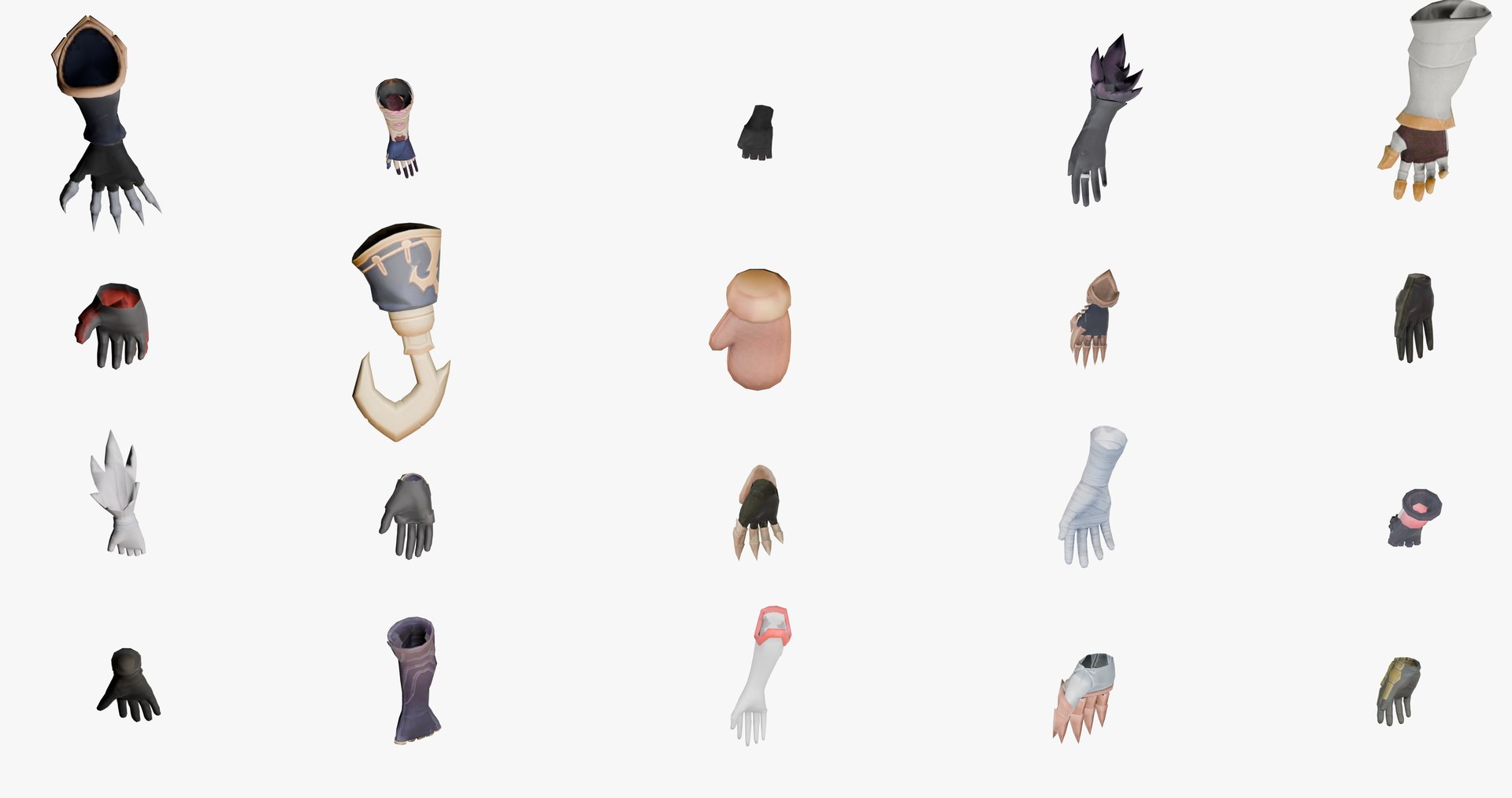 20 STYLIZED GLOVE MODELS PACK 1 - LOW POLY 3D - TurboSquid 2232017