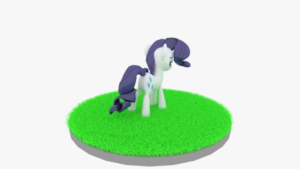 modelo 3d Cartoon White Pony Rigged - TurboSquid 2020079