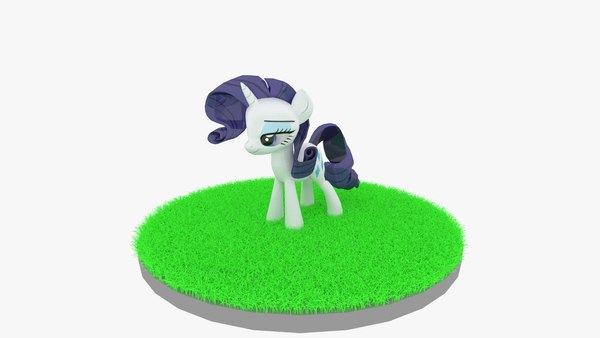modelo 3d Cartoon White Pony Rigged - TurboSquid 2020079