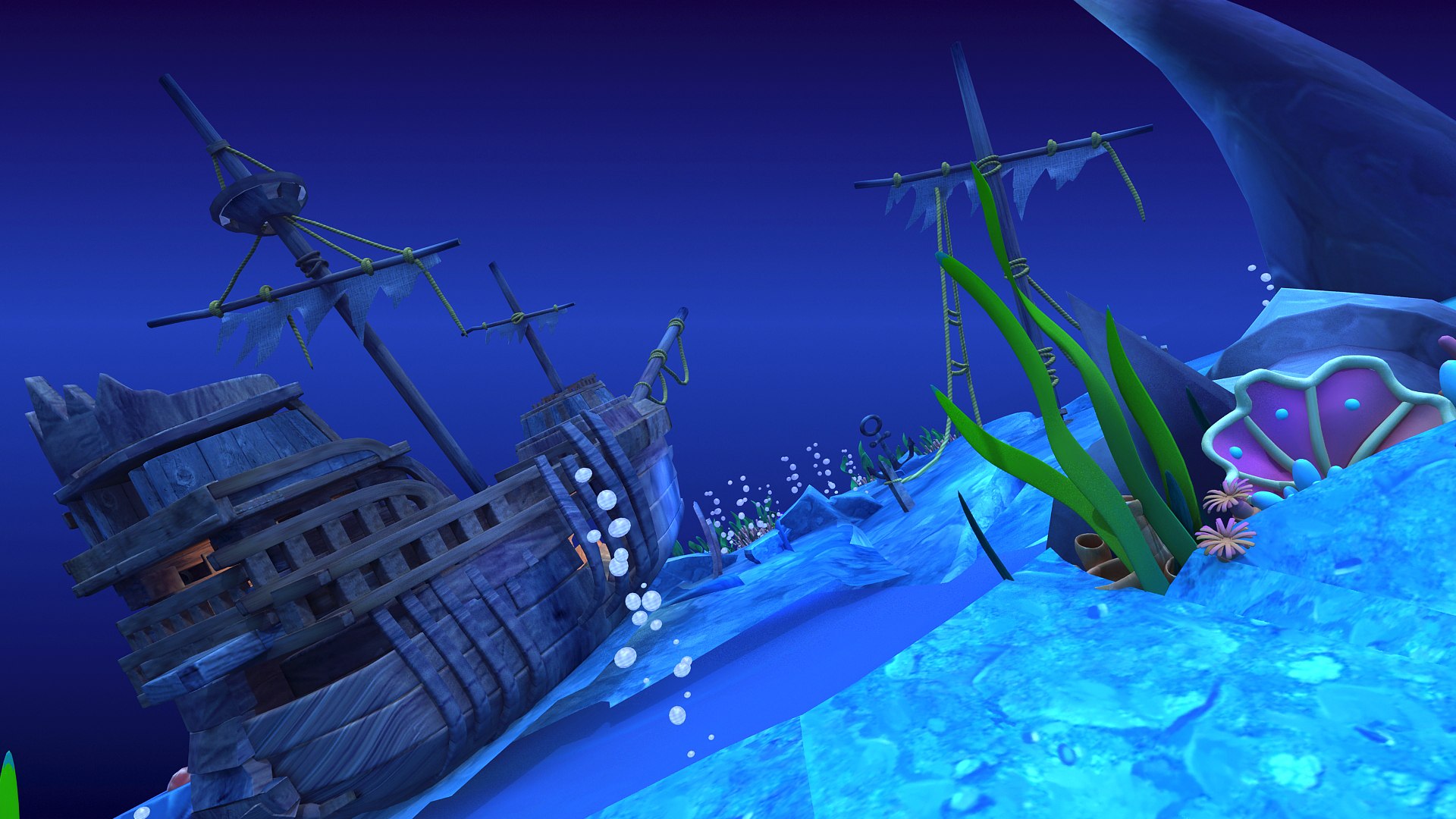 3D Cartoon Underwater Scene 02 - TurboSquid 2113897