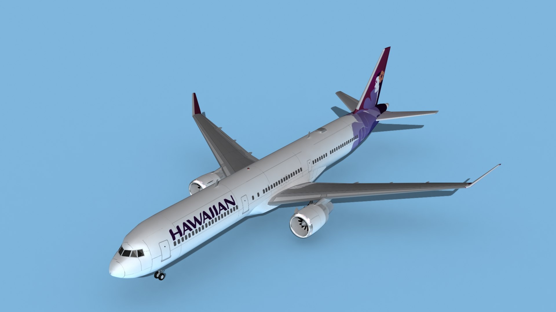 Boeing 767-400 Hawaiian 3D Model - TurboSquid 1912363
