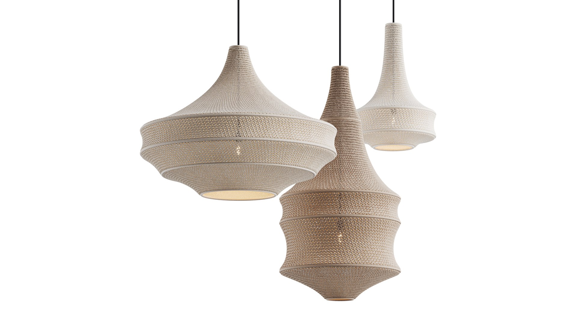 Crochet Pendant Lamp By Hamimi Design Model - TurboSquid 2340358