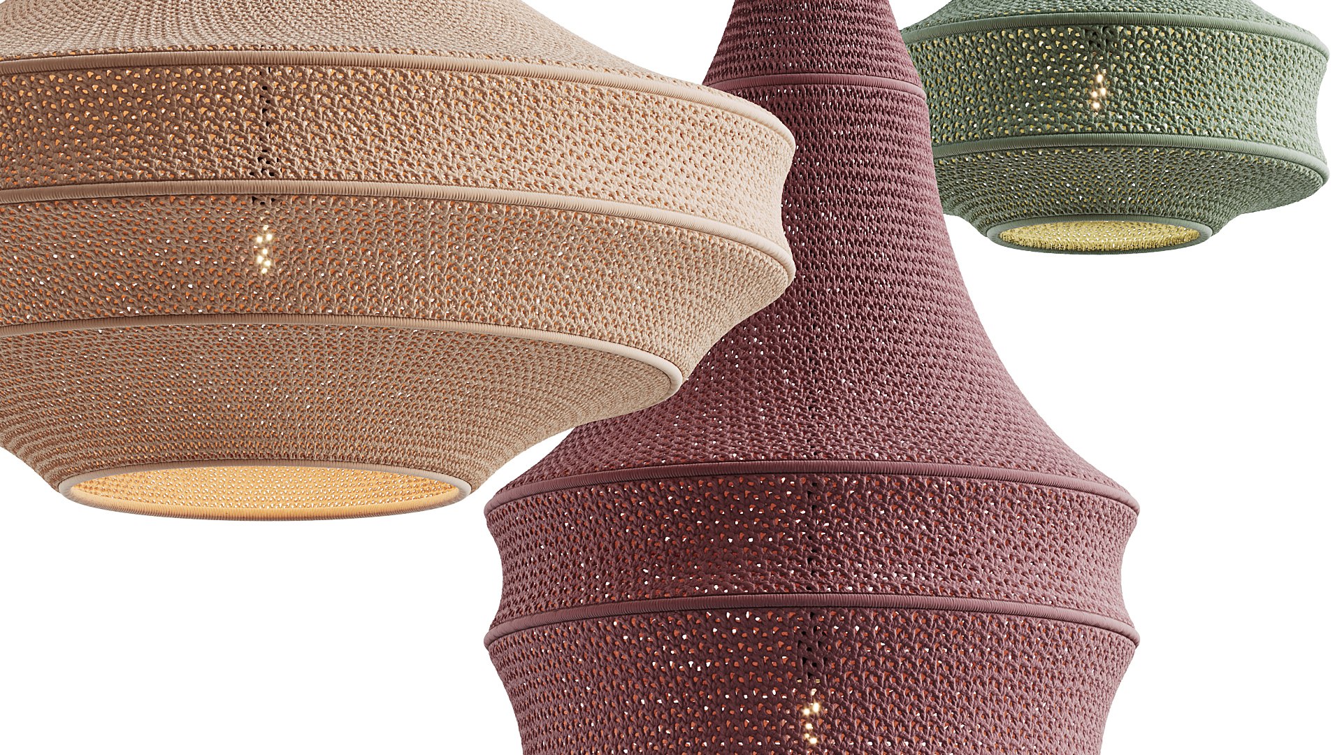 Crochet Pendant Lamp By Hamimi Design Model - TurboSquid 2340358