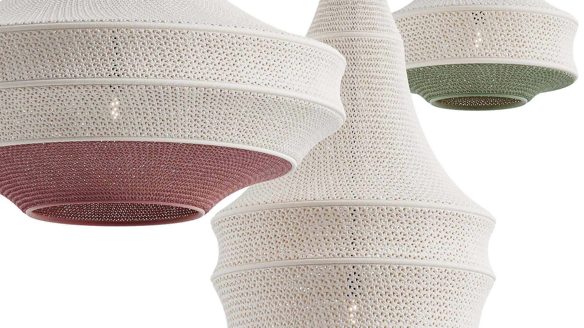 Crochet Pendant Lamp By Hamimi Design Model - TurboSquid 2340358