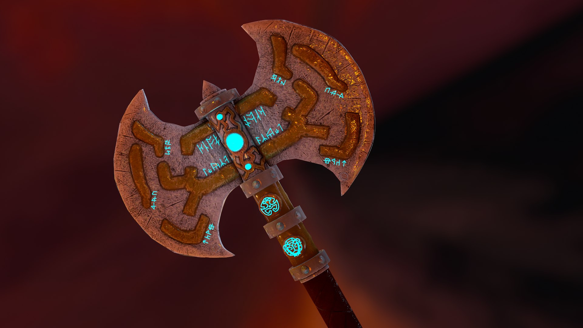 3D Dwarven Battle Axe - TurboSquid 1442851