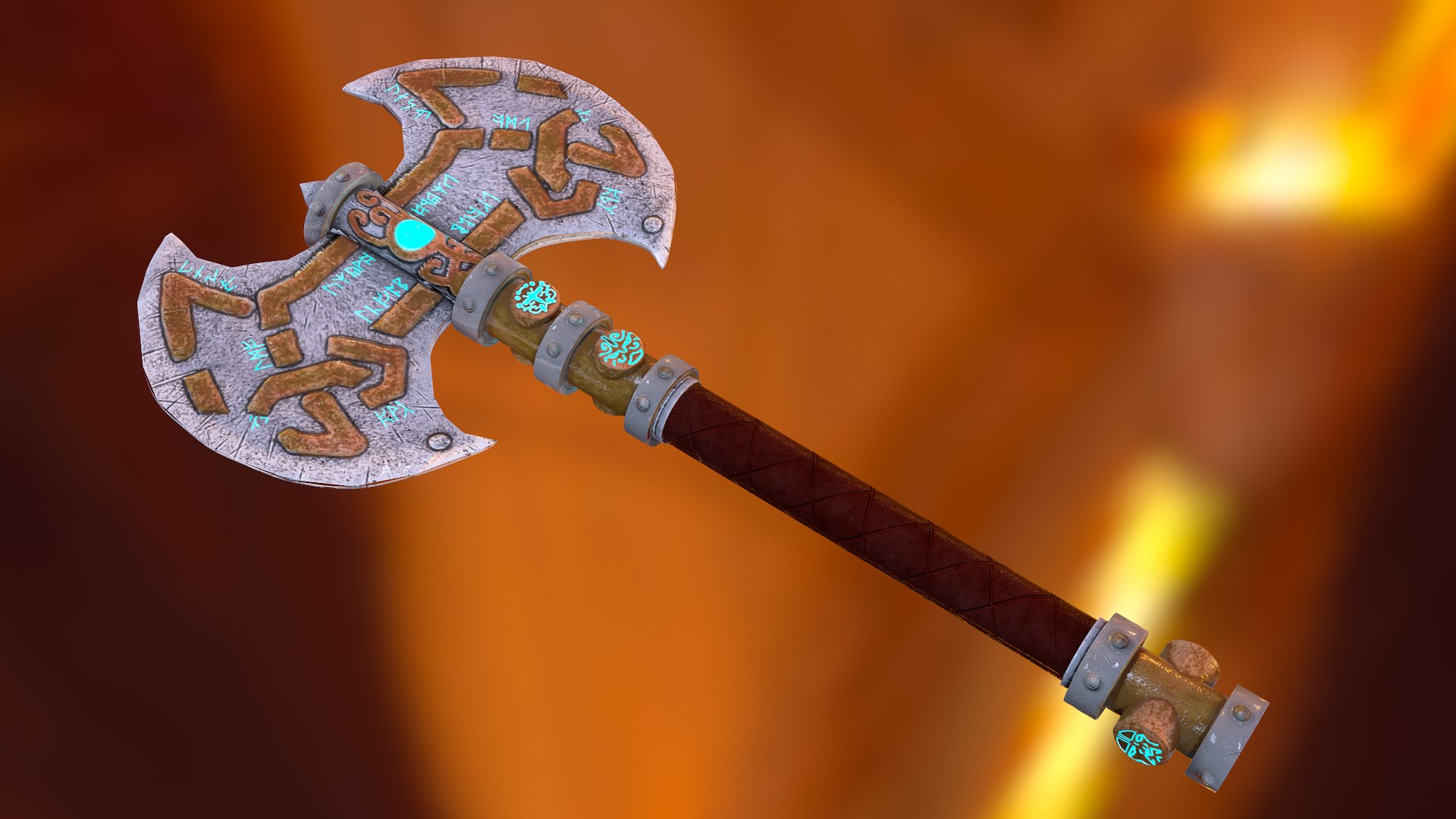 3D Dwarven Battle Axe - TurboSquid 1442851