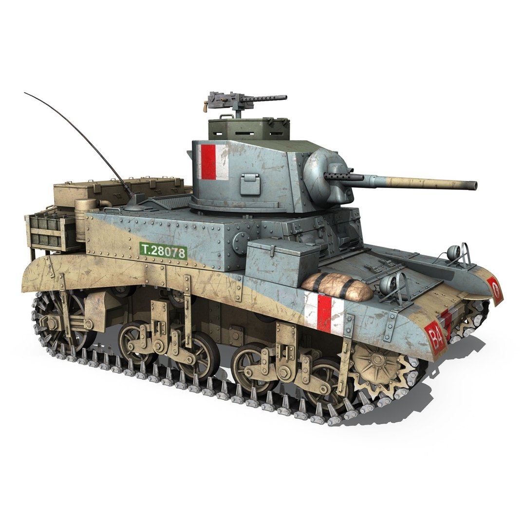 Cinema4d British M3 Stuart Light Tank
