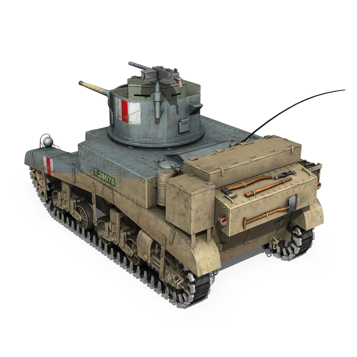 cinema4d british m3 stuart light tank
