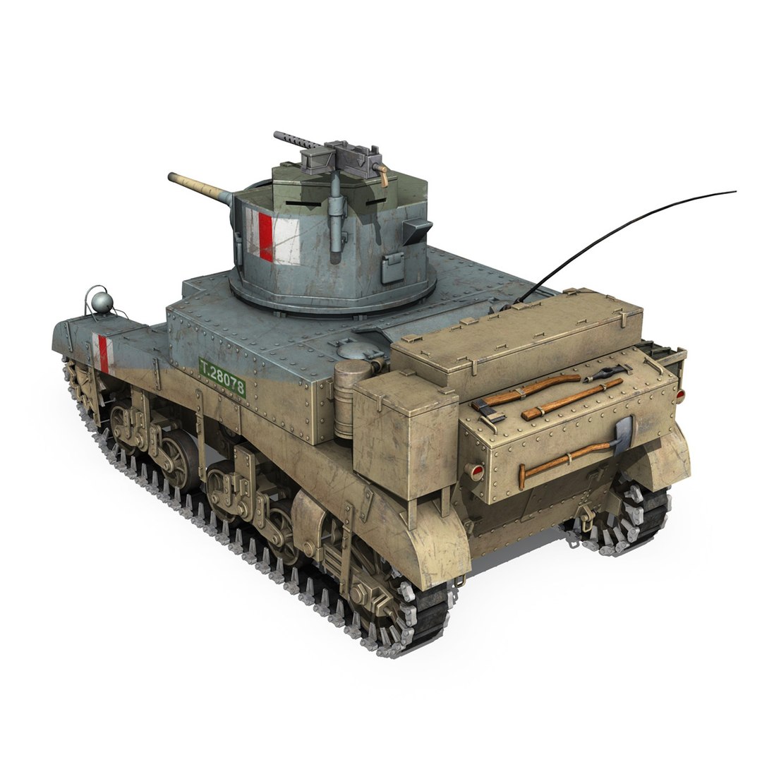 Cinema4d British M3 Stuart Light Tank