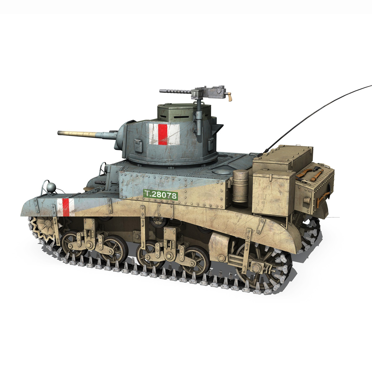 cinema4d british m3 stuart light tank