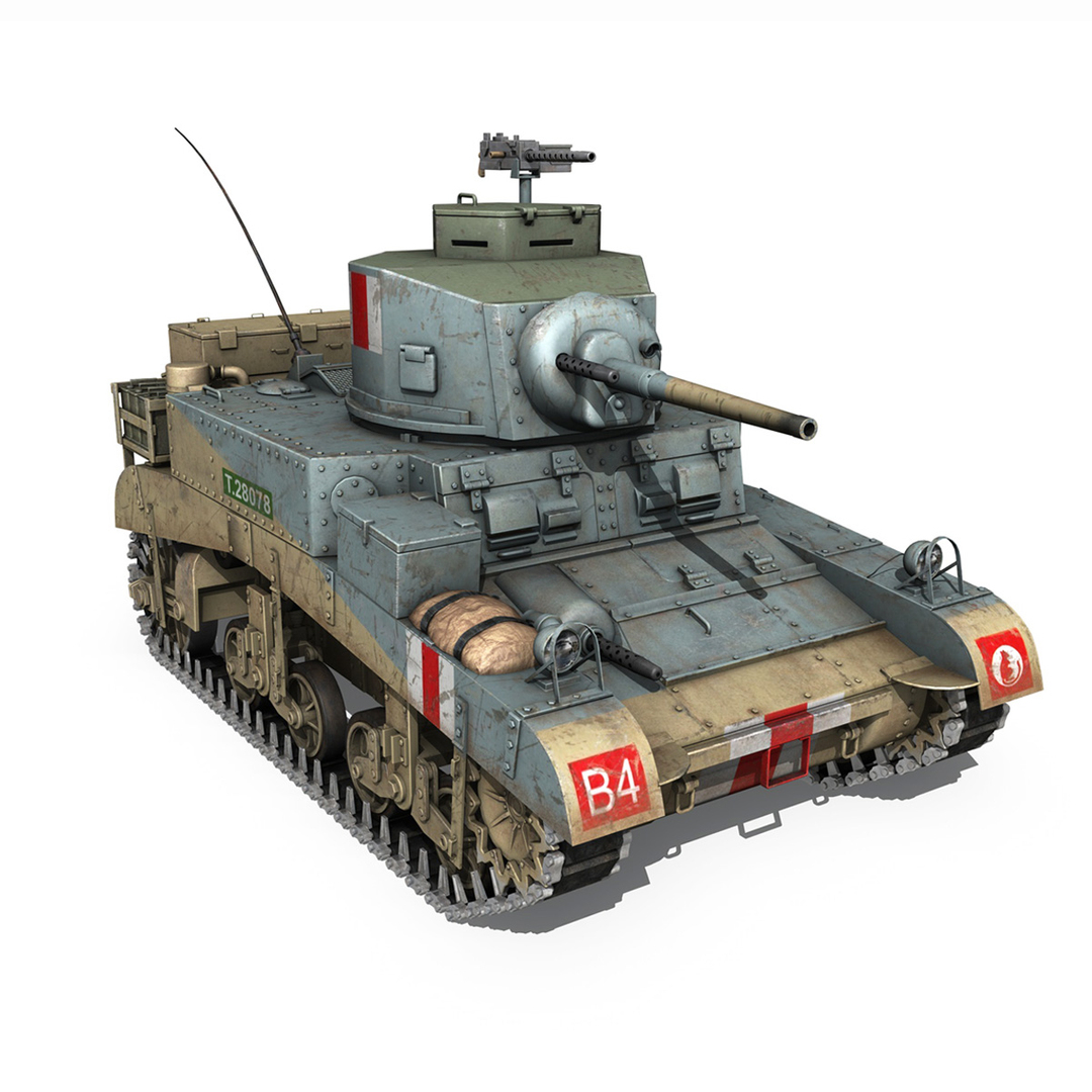 cinema4d british m3 stuart light tank