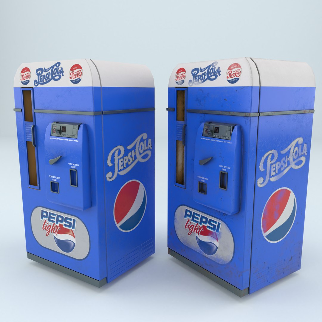 3D Cola Pepsi Vending Machine Model - TurboSquid 1440045
