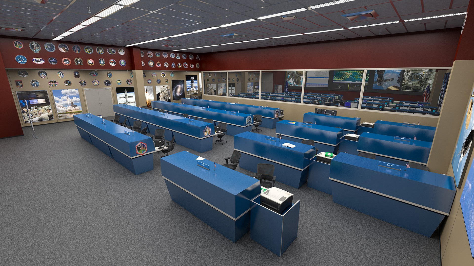 Nasa Mission Control Room Model - TurboSquid 1503696