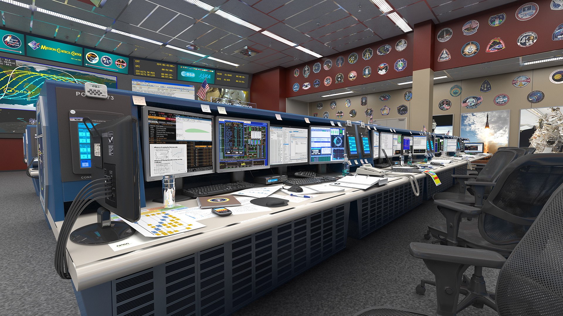 Nasa mission control room model - TurboSquid 1503696